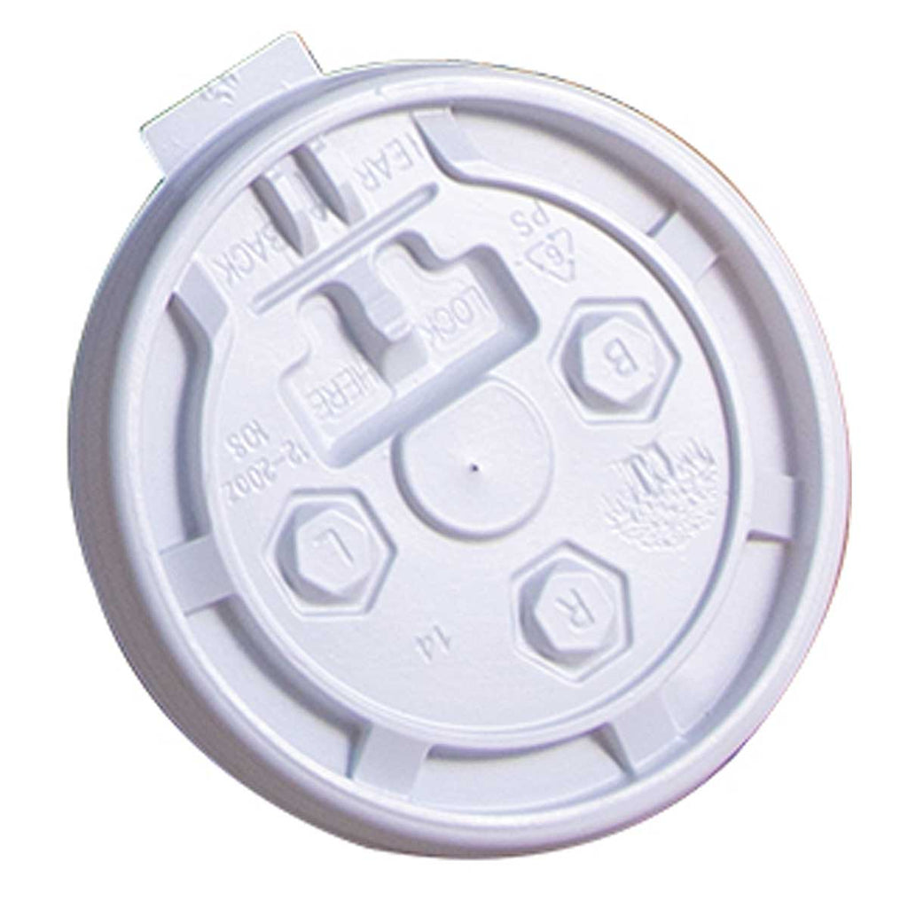 Empress White Flat Lid for 10-20 oz Paper Hot Cup | 1,000 count | Gemplers