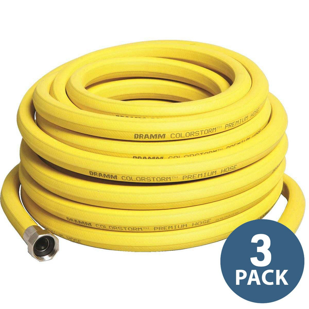 Dramm ColorStorm Professional Rubber Hose, 3/4" x 75' | 3 Pack | Gemplers