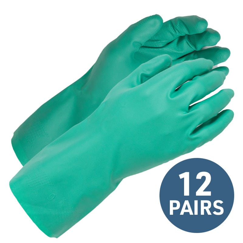 11 mil Reusable Nitrile Gloves for Chemical Use | 12 Pairs | Gemplers