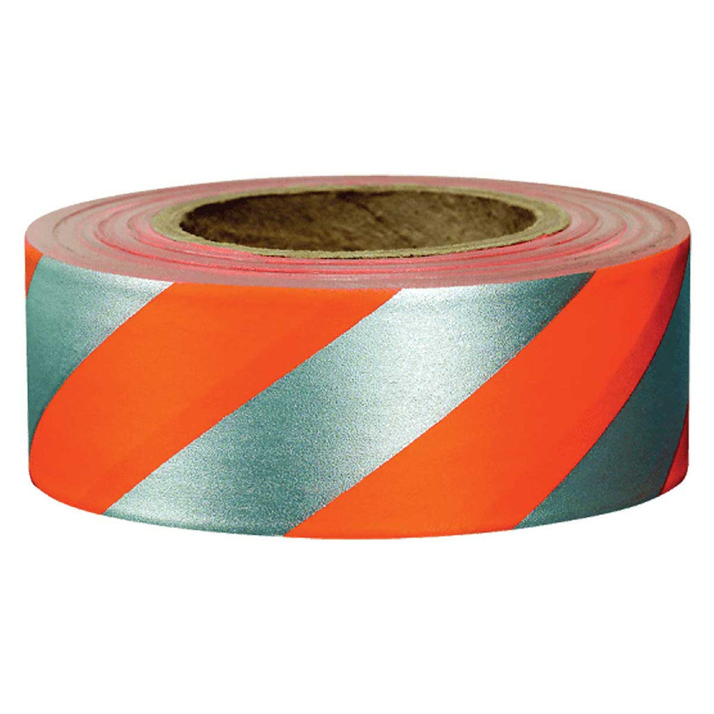Presco Day/Night Flagging Tape, Orange & Silver, 1-3/16" x 150' | Gemplers
