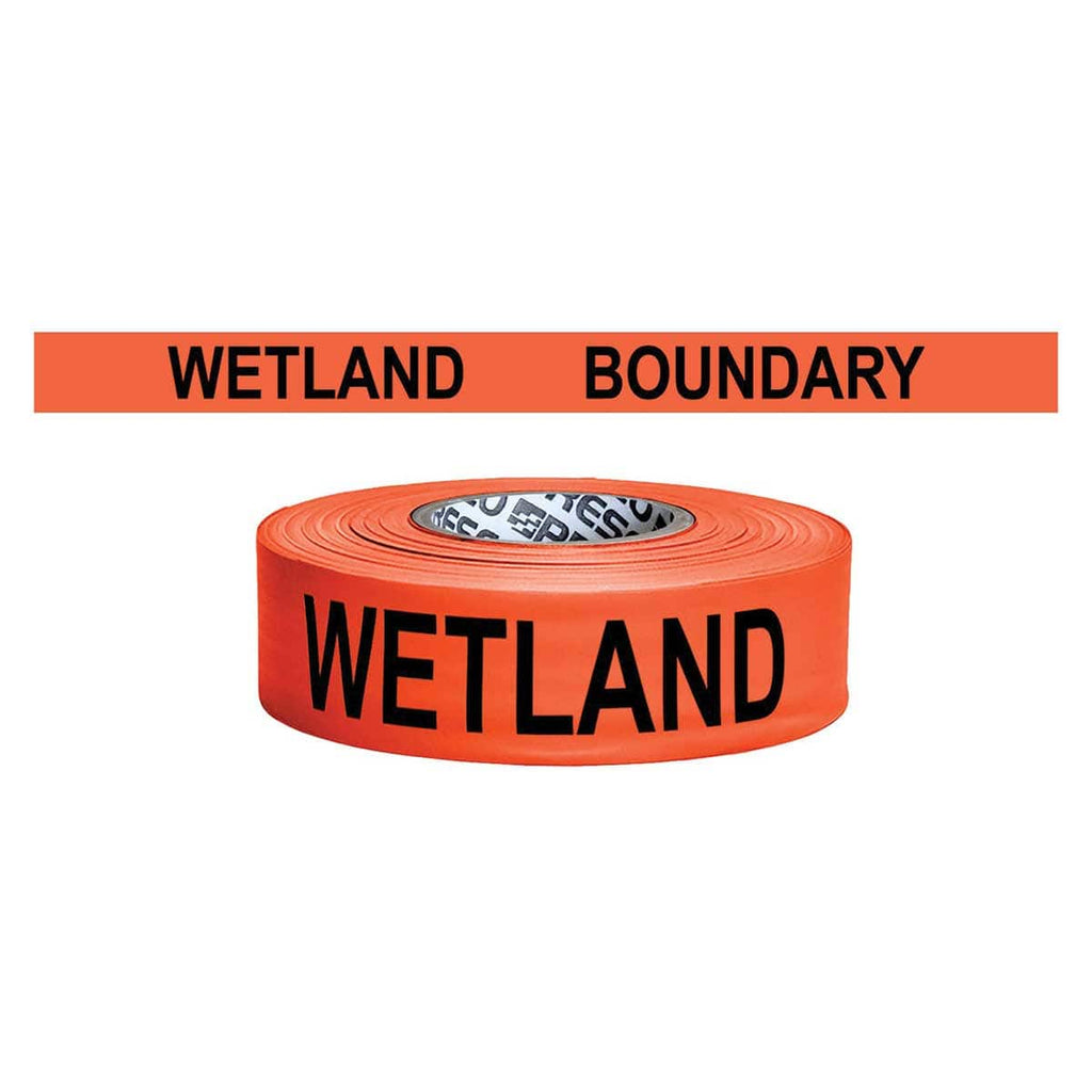 Presco Printed Roll Wetland Boundary Flagging Tape, 1-1/2" x 150 ...