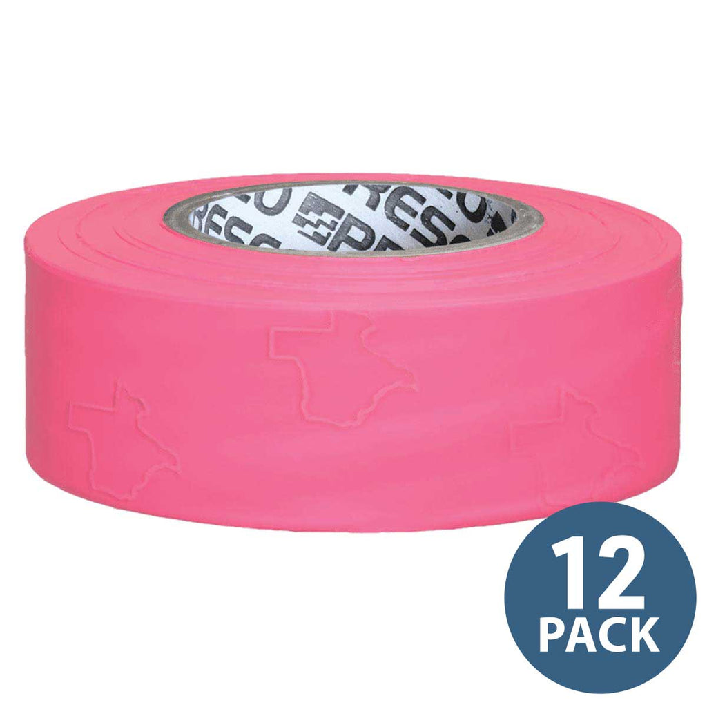 Presco Standard Pink Flagging Tape | 12 Pack | Gemplers