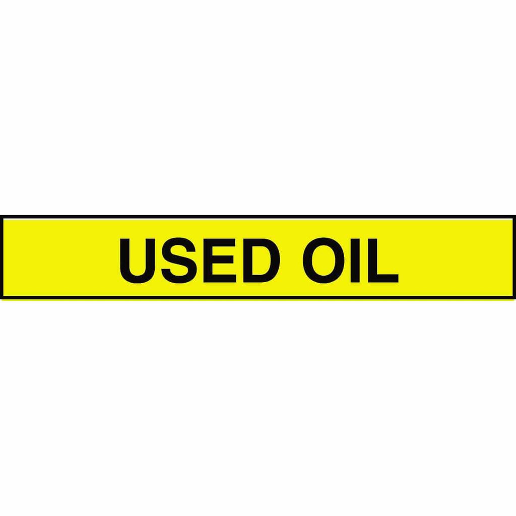 "Used Oil" Adhesive Tank & Pipe Label | Gemplers
