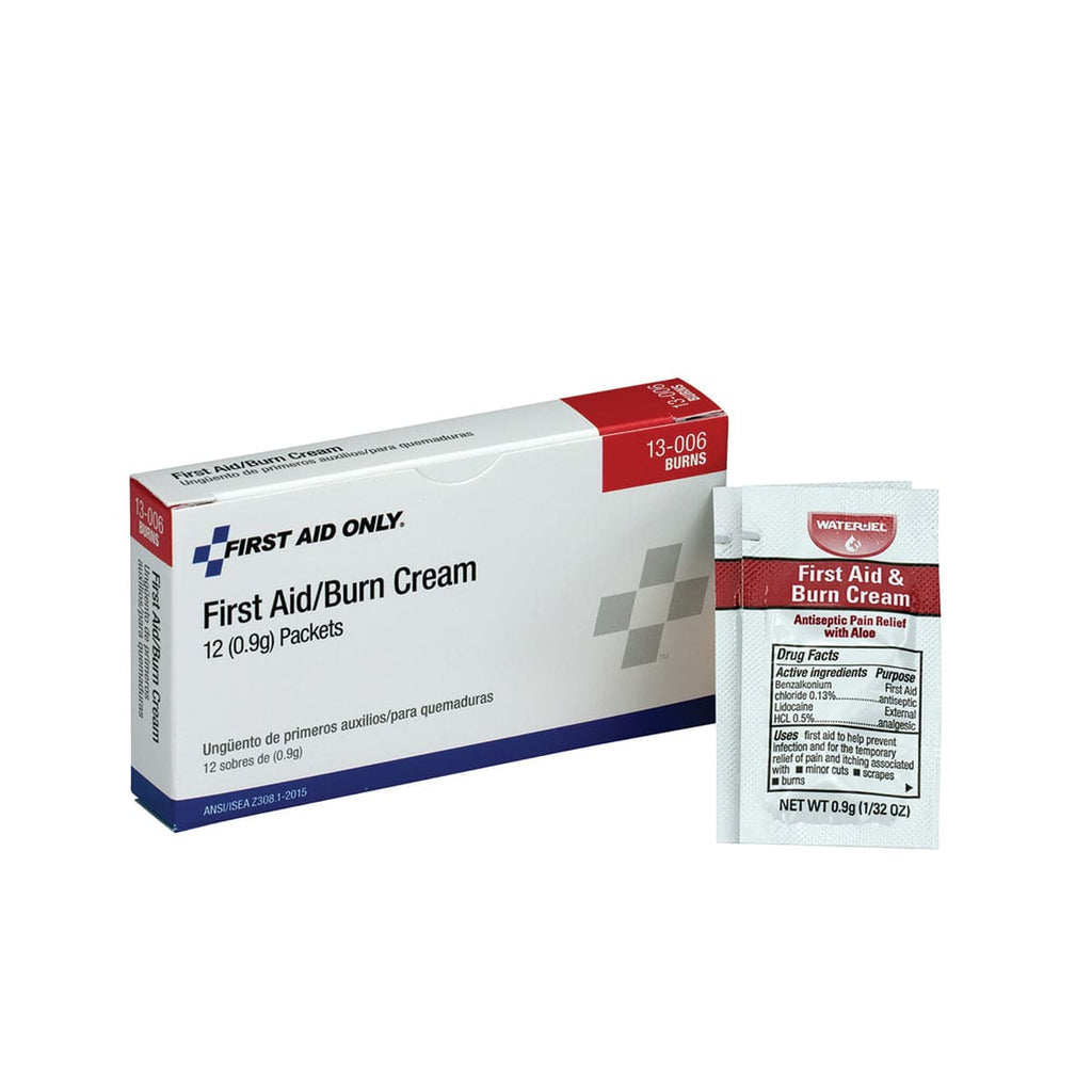 First Aid Only Burn Cream Packets | Box of 12 | Gemplers
