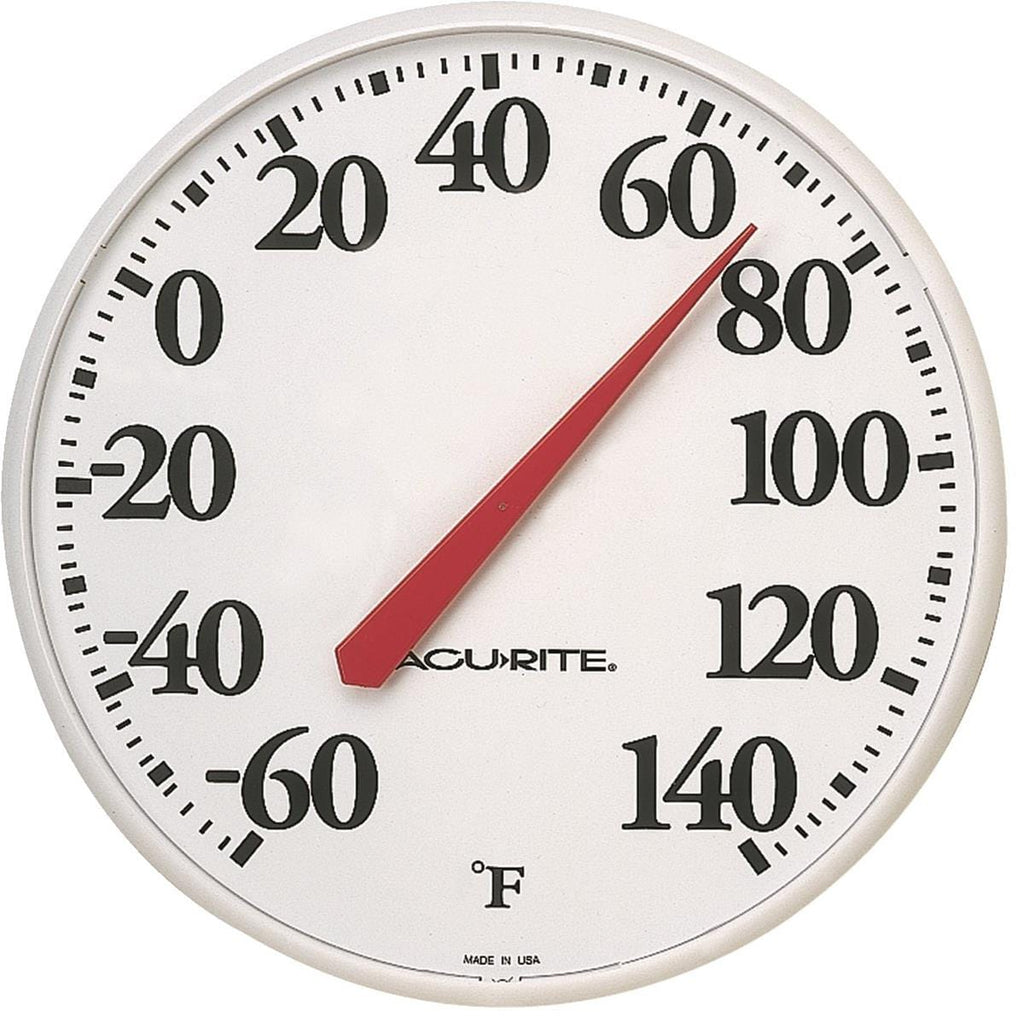 Basic 12-1/2 inch diameter Indoor/Outdoor Thermometer | Gemplers