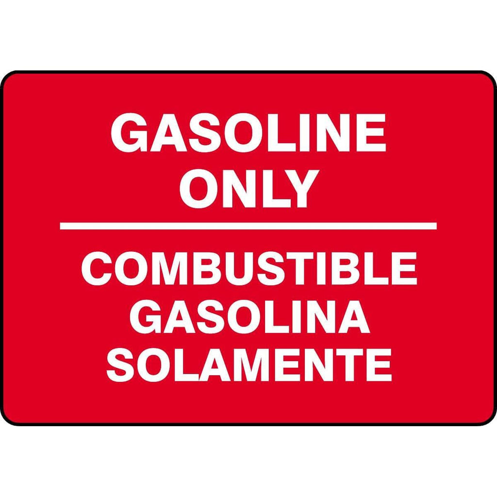 Bilingual "Gasoline Only" Sign 151484 | Gemplers