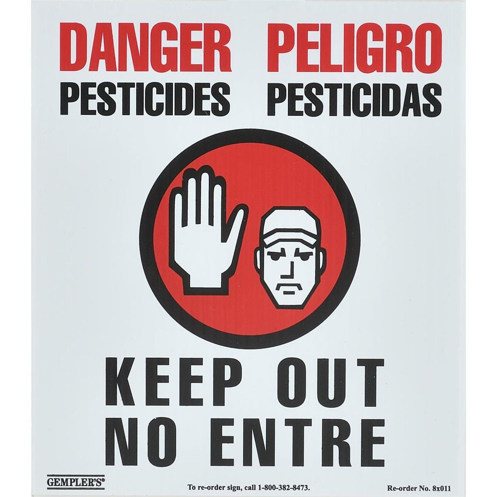 Gemplers WPS Pesticide Warning Sign, 7"W x 8"H