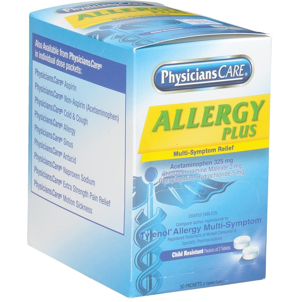 PhysiciansCare Allergy Plus Multi-Sympton Relief Tablets | Gemplers